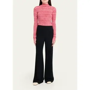6397 Long-sleeve Knit Mock-neck Top