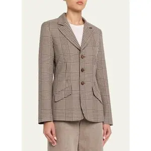 6397 Plaid Double-face Wool Blazer