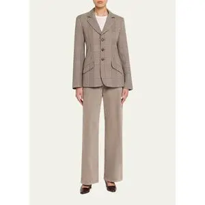 6397 Plaid Double-face Wool Blazer