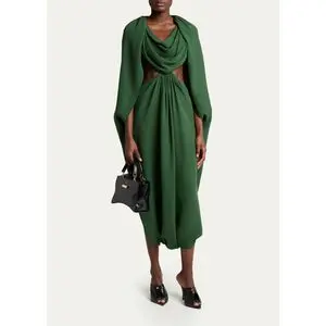 Balenciaga Cape Draped Dress