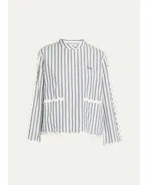 Sea Richa Stripe Long-sleeve Cotton Top