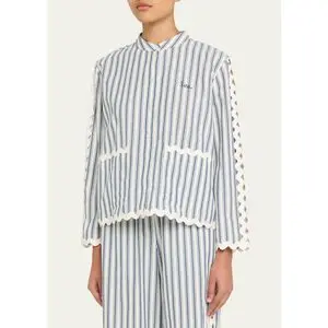 Sea Richa Stripe Long-sleeve Cotton Top