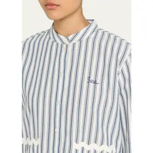 Sea Richa Stripe Long-sleeve Cotton Top