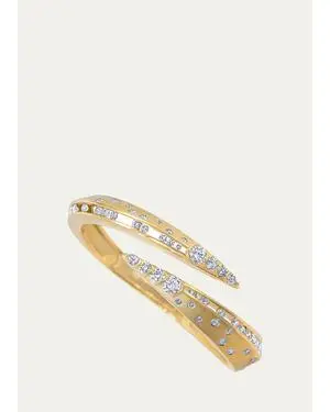 REZA Dune 18k Diamond Eventail Narrow Cuff Bracelet - Yellow Gold