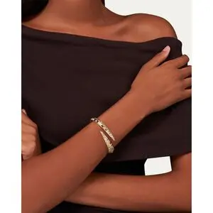 REZA Dune 18k Diamond Eventail Narrow Cuff Bracelet