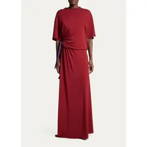 Balenciaga Gathered Blouson Maxi T-shirt Dress