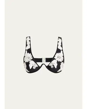 Simkhai Rosie Floral Underwire Bikini Top