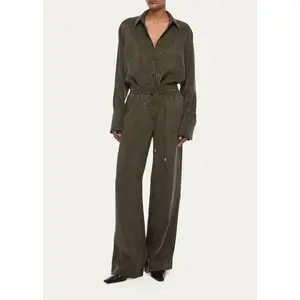 Helmut Lang Elasticized Waistband Straight-leg Pants - Truffle