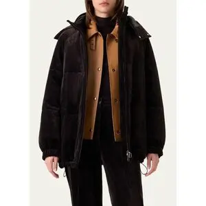 Akris Wednesday Corduroy Oversized Parka Jacket With Detachable Hood