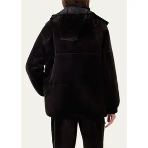 Akris Wednesday Corduroy Oversized Parka Jacket With Detachable Hood