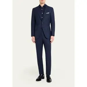 Kiton Wool Tonal Plaid Single-breasted Suit