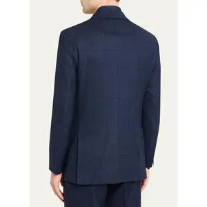 Kiton Wool Tonal Plaid Single-breasted Suit