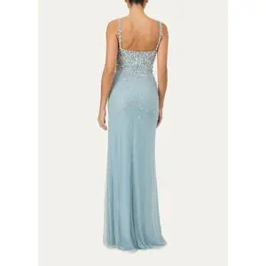 Jenny Packham Solstice Degrade Embellished Sleeveless Column Gown