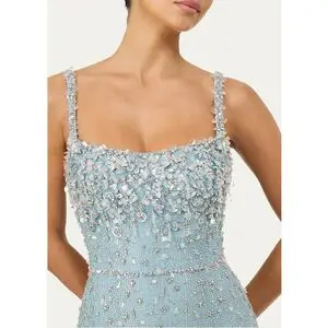 Jenny Packham Solstice Degrade Embellished Sleeveless Column Gown