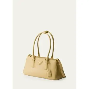 Prada Galleria Medium Saffiano Leather Shoulder Bag - Vanilla