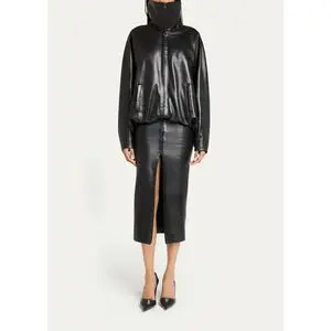 Balenciaga High Collar Blouson Skirted Jacket