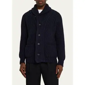 Anderson & Sheppard Rib-knit Cashmere Cardigan