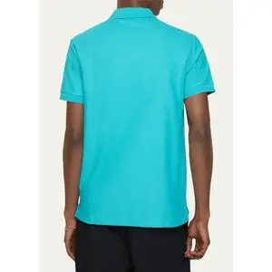 Burberry Check-placket Slim Fit Cotton Polo Shirt