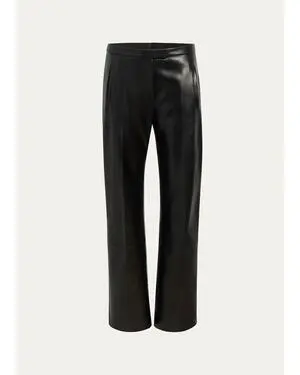 Khaite Miles Leather Straight-leg Pants