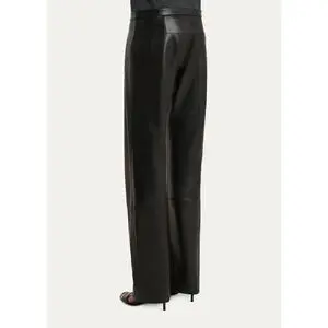 Khaite Miles Leather Straight-leg Pants