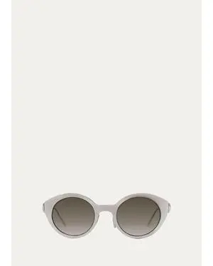 Loewe Coil 48mm Round Sunglasses - Grey