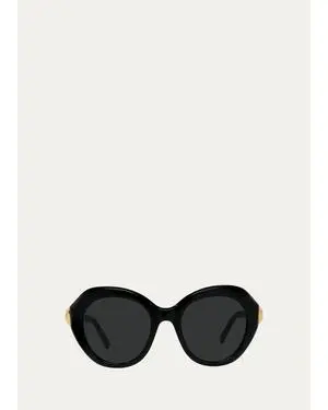 Loewe Coil 52mm Butterfly Sunglasses - Black