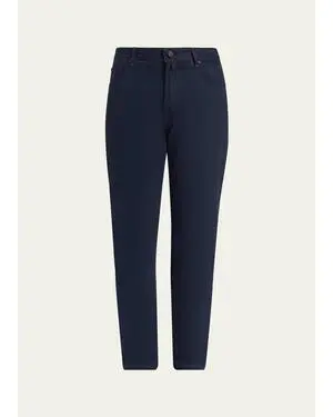 Kiton Straight Leg Cotton-stretch Five-pocket Pants - Camel