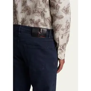 Kiton Straight Leg Cotton-stretch Five-pocket Pants - Camel