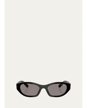 Miu Miu A03s 53mm Geometric Sunglasses - Black