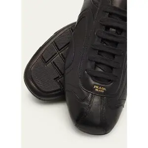 Prada Montecarlo Re-edition 2005 Nappa Leather Sneakers - Nero