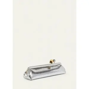 Jacquemus La Pochette Salon Snakeskin-embossed Leather Clutch Bag