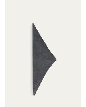 LISA YANG Brushed Cashmere Bandana Scarf - Graphite