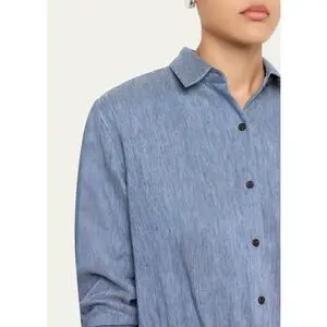 Theory Cropped Button-front Shirt