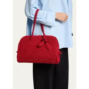 Jacquemus Le Turismo Raffia Top-handle Bowler Bag