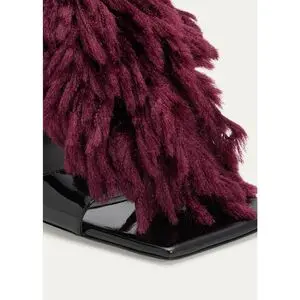Givenchy 95mm Pompom Patent Leather Sandals - Deep Red