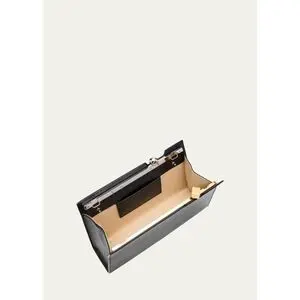 Jacquemus Le Salon Rond Carre Leather Clutch Bag
