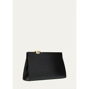 Jacquemus Le Salon Rond Carre Leather Clutch Bag