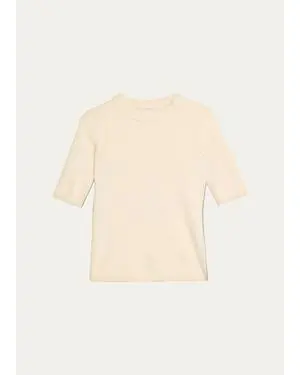 Maria Mcmanus Mm Cashmere And Cotton Baby Tee - Ivory