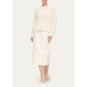 Lafayette 148 New York Straight Sequin Midi Skirt