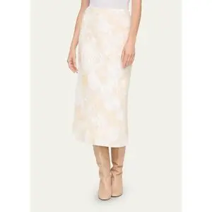 Lafayette 148 New York Straight Sequin Midi Skirt