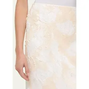 Lafayette 148 New York Straight Sequin Midi Skirt