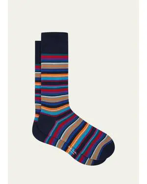 Paul Smith Munich Signature Stripe Crew Socks - Navy