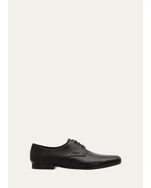 Prada Toblach Grained Leather Derby Shoes