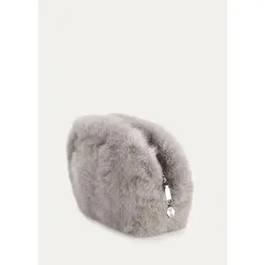 WEICH COUTURE ALPACA Cesar Fur Travel Pouch - Grey
