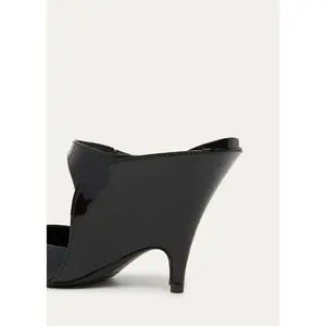 FERRAGAMO 95mm Jasir Patent Leather Mule Pumps