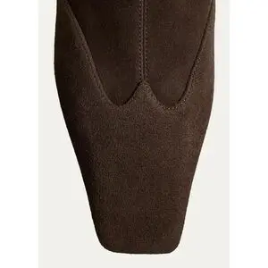 Khaite 85mm Nevada Suede Ankle Boots