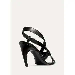 Khaite Sadie 85mm Multi-strap Leather Sandals - Black