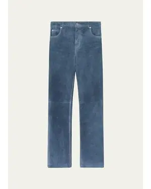 Loewe Suede Goatskin Straight-leg Trousers