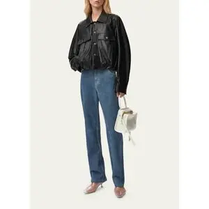 Loewe Suede Goatskin Straight-leg Trousers