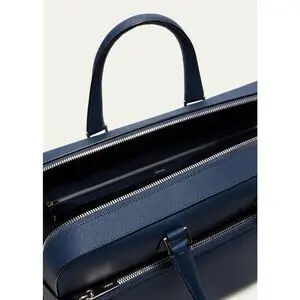 VALEXTRA Avietta Top-handle Calfskin Briefcase With Zip Pocket